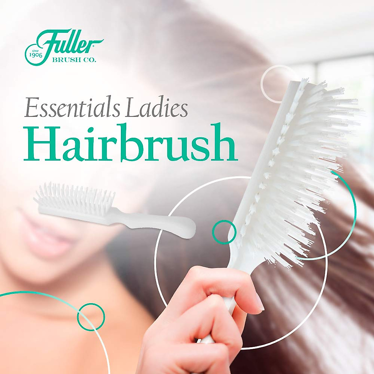 STANLEY HOME PRODUCTS Essentials Ladies Hairbrush - Durable Nylon Block & Bristles - Premium Quality 5 Row Hair Brush Glider - Designed for All Hair Types