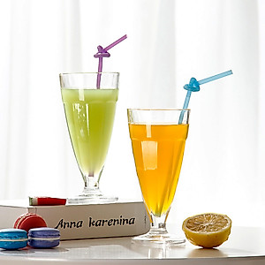 binsakao Milkshake Glasses Cups Soda Fountain with Spoons, Milk Shake, Ice Cream Soda Glass, 12-Ounce, Clear, Set of 2