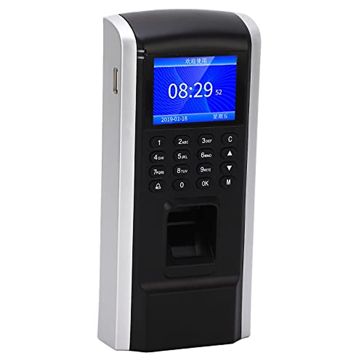 BOTEGRA Time Clock, Passward Attendance Machine Easy to Use USB Interface Fast Identification for Restaurant for Factory