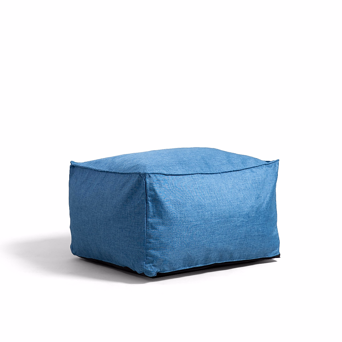 Big Joe Imperial Lounger Ottoman Foam Filled Bean Bag with Removable Cover, Pacific Blue Union, Durable Woven Polyester, 2 feet