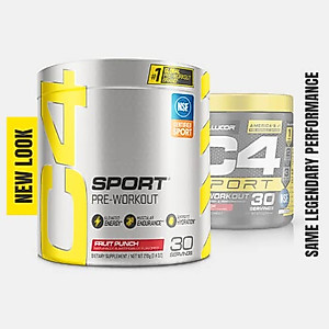Cellucor C4 Sport Pre Workout Powder Fruit Punch - NSF Certified for Sport | 30 Servings, Packaging may vary.