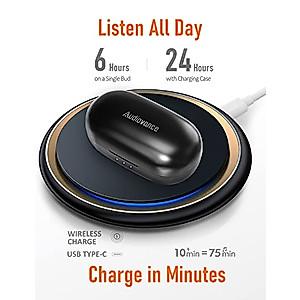 Audiovance Euphony 501 Wireless Earbuds Bluetooth Headphones for iPhone and Android, Active Noise Cancelling Wireless Ear Buds (EU501)