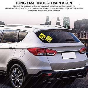 Baby ON Board Sticker for Cars, Baby On Board Sticker Sign, Reflective Vehicle Board Decal Sign, Car Decals Safety Signs Self, No Need for Suction Cup or Magnets