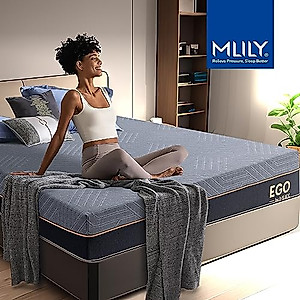 EGOHOME California King Size Mattress, 12 Inch Cooling Gel Memory Foam Mattress, Bed in a Box, CertiPUR-US Certified, Fiberglass Free, Therapeutic Matress, Made in USA, 72”x84”x12”, Medium, Black
