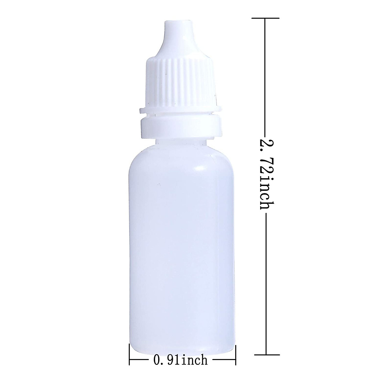 DOWEI 15ml dropper bottles,60pcs 15ML Plastic Squeezable Dropper Bottles Empty Drop Bottles Essential Oil Squeeze Bottle Refillable Containers with Caps