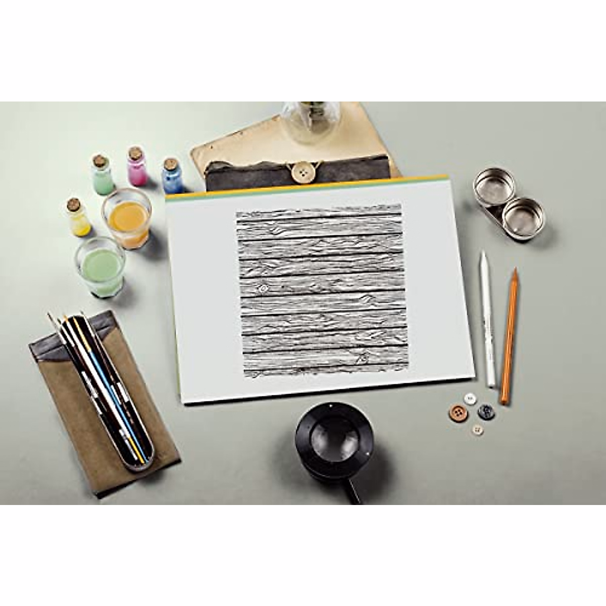 Tree Wood Grain Background Clear Stamps for Card Making Decoration DIY Scrapbooking, Wooden Strips Transparent Rubber Seal Stamps for Photo Card Album Crafting Supplies.