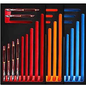 3 Pcs Foam Wrench Organizer Ratcheting Tool Tray Wrench Tool Box Organizer for Combination Storage, 3 Colors