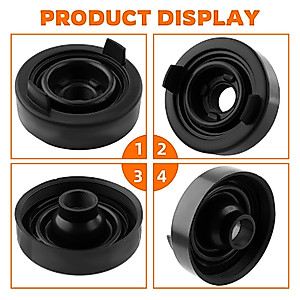 GoaMotors 2 Pcs Headlight Dust Cover 80mm Headlight Cap Rubber Seal with 20mm Hole for LED Conversion Kit