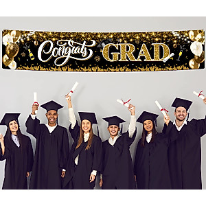 2025 Graduation Decorations-Congrats Grad Yard Sign Banner Decoration for Class of 2025 Graduation Party Supplies