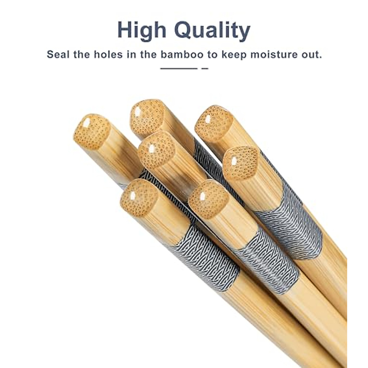 LOROTOCO 50 Pairs Bamboo Chopsticks Disposable | Separated | Reusable | Dishwasher Safe- （9.45in）