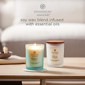 Chesapeake Bay Scented Candle, Balance + Harmony (Water Lily Pear) Large Tumbler Aromatherapy Candle, Long Burning Candles: up to 82 Hours, Mind & Body Collection, Gifts for Women