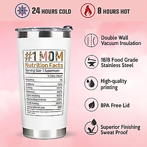 Christmas Gifts for Mom from Daughter, Son - Mom Christmas Gifts - Mom Gifts from Daughters, Sons - Mom Birthday Gifts, Birthday Gifts for Mom - Great Mother Gifts, Presents for Mom, Mom Tumbler 20Oz