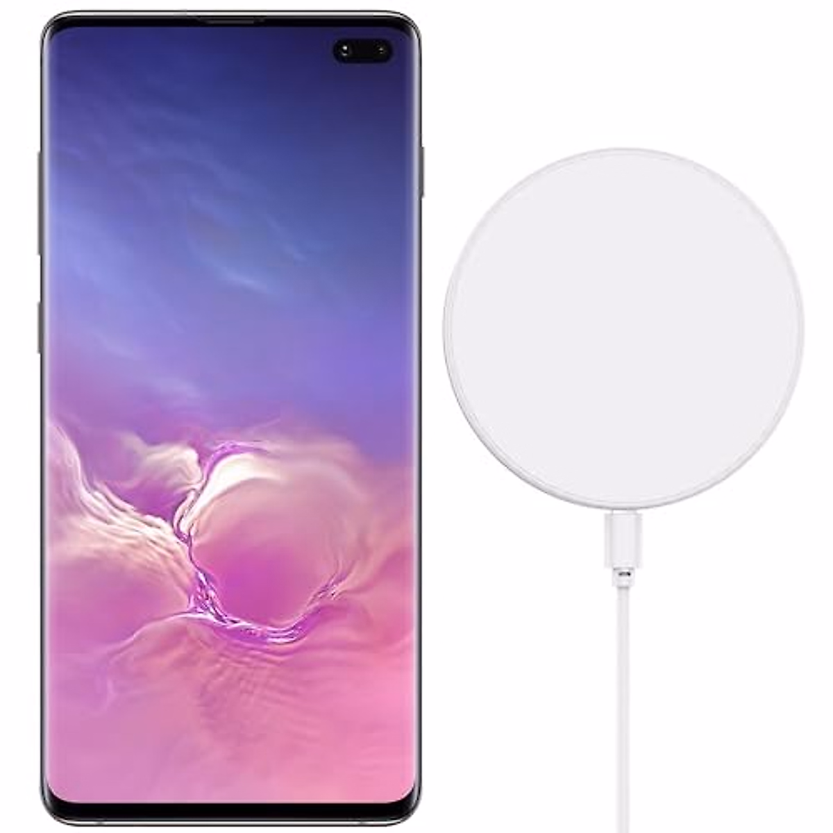 SAMSUNG Galaxy S10+ Plus (512GB, 8GB) 6.4" AMOLED, Snapdragon 855, 4G LTE (US Model Fully Unlocked for T-Mobile, AT&T, Verizon, Global) G975U1 (w/Fast Wireless Charger, Black)