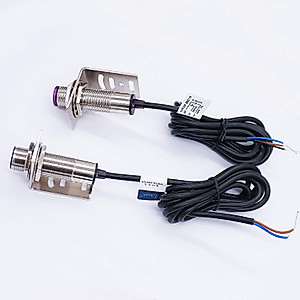 Twidec/1 Pair 0-20M Indoor Wall Mounted Photoelectric Beam Sensor NPN NO 18mm Photoelectric Sensor Switch Proximity Switch 2m line Length with Infrared Ray Beam E3F-20DNL-18