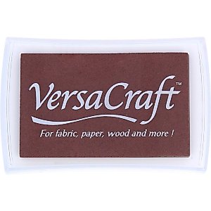 Tsukineko Full-Size VersaCraft Fabric and Home Decor Crafting Pigment Inkpad, Chocolate
