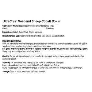 UltraCruz sc-394536 Goat and Sheep Cobalt Bolus Supplement, 100 Count x 10 Grams