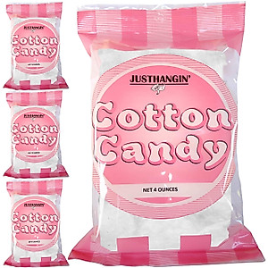 JUSTHANGIN' Cotton Candy Gourmet 4-Pack Box 16 oz Total (Wedding Cake)