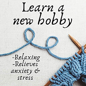 Knitting Kits for Beginners Adults – 6 Pcs Knitting Needle Set with 100% Cotton Yarn – Make Your Own Dishcloth Craft Kits for Adults – Includes Bamboo Knitting Needles and Yarn Needle – Fantastic Gift