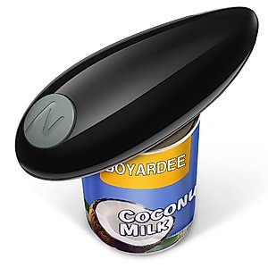 One Touch Electric Can Opener Easy Open Any Can Size with Smooth Edge, Hands Free and Battery Operated Electric Can Openers for Kitchen, Kitchen Gadget Electric Can Opener for Seniors with Arthritis