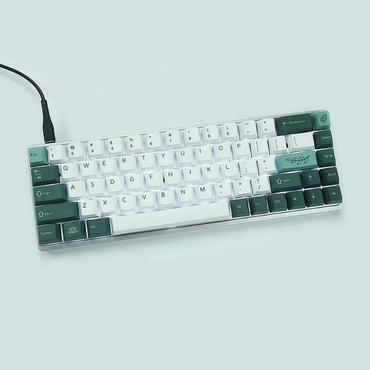 144 Keys Botanical Cherry Profile PBT Dye Sub Keycaps for MX Mechanical Keyboard GMMK Filco Ducky 104 TKL GK61 KBD75 96 GK64 68 (144 Key Botanical)