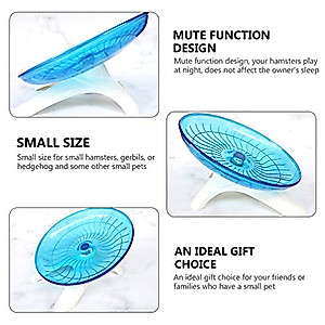 TEHAUX Hamster Flying Saucer Silent Running Exercise Wheel for Gerbil Rat Mouse Hedgehog Small Animals ï¼ˆ Random Color