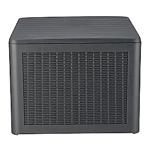 UDeuxff Garden Storage Box,Resin Deck,Indoor and Outdoor Garden Plastic Storage Deck Box Chest Tools Cushions Toys Seat for Patio Cushions and Gardening Tools,Waterproof (Gray,36 Gal)