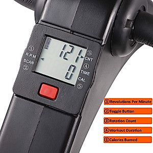 IPKIG Under Desk Bike Pedal Exerciser for Arm/Leg Fitness Folding Mini Exercise Bike Portable Home Desk Cycle (Blue)