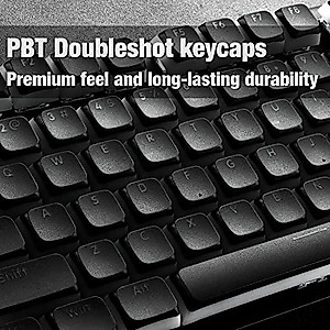 GUNMJO Golf Pudding PBT Doubleshot Keycaps for Gaming Keyboard with Cherry MX Switches, Spherical PBT Keycaps for Backlit Mechanical Keyboard, OEM Profile 111 Keys with 6.25U Space Bar, Black Color