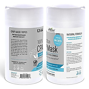 AWOW Professional CPAP Cleaning Wipes - Unscented 100% Cotton, Make CPAP-Mask-Cleaning easy for Daily CPAP/BiPAP Mask Maintenance, 62 CPAP Wipes per Canister. (3pk, 186 Wipes)