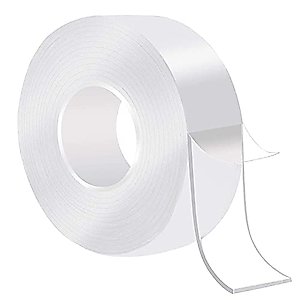 SHANDERBAR Nano Double Sided Tape Heavy Duty, Multipurpose Removable Mounting Adhesive Grip Tape,Washable Sticky Strong Wall Tape Strips Transparent Tape Poster Carpet Tape for Paste Items,Household