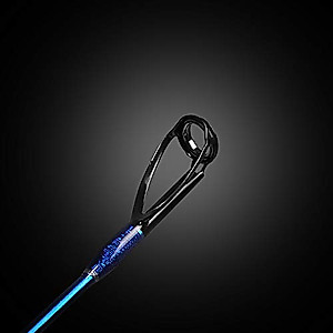 Fiblink 1-Piece Jigging Spinning & Casting Rod Deep Sea Speed Fishing Rod Saltwater Jig Pole with SuperPolymer Handle (30-50lb/50-80lb, 5-Feet 6-Inch) (Blue-Casting 30-50lb)