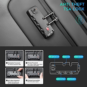 BANGE Anti Theft Backpack With TSA Lock,Waterproof Backpacks With YKK Zipper, High Tech Business Backpack For Men And Women, Laptop Backpack Fits For 17.3 Inch Notebook…