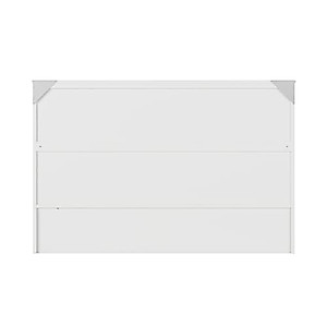 AFI, Aspen Mid-Century Modern Queen Solid Wood Murphy Bed Chest with Mattress in White