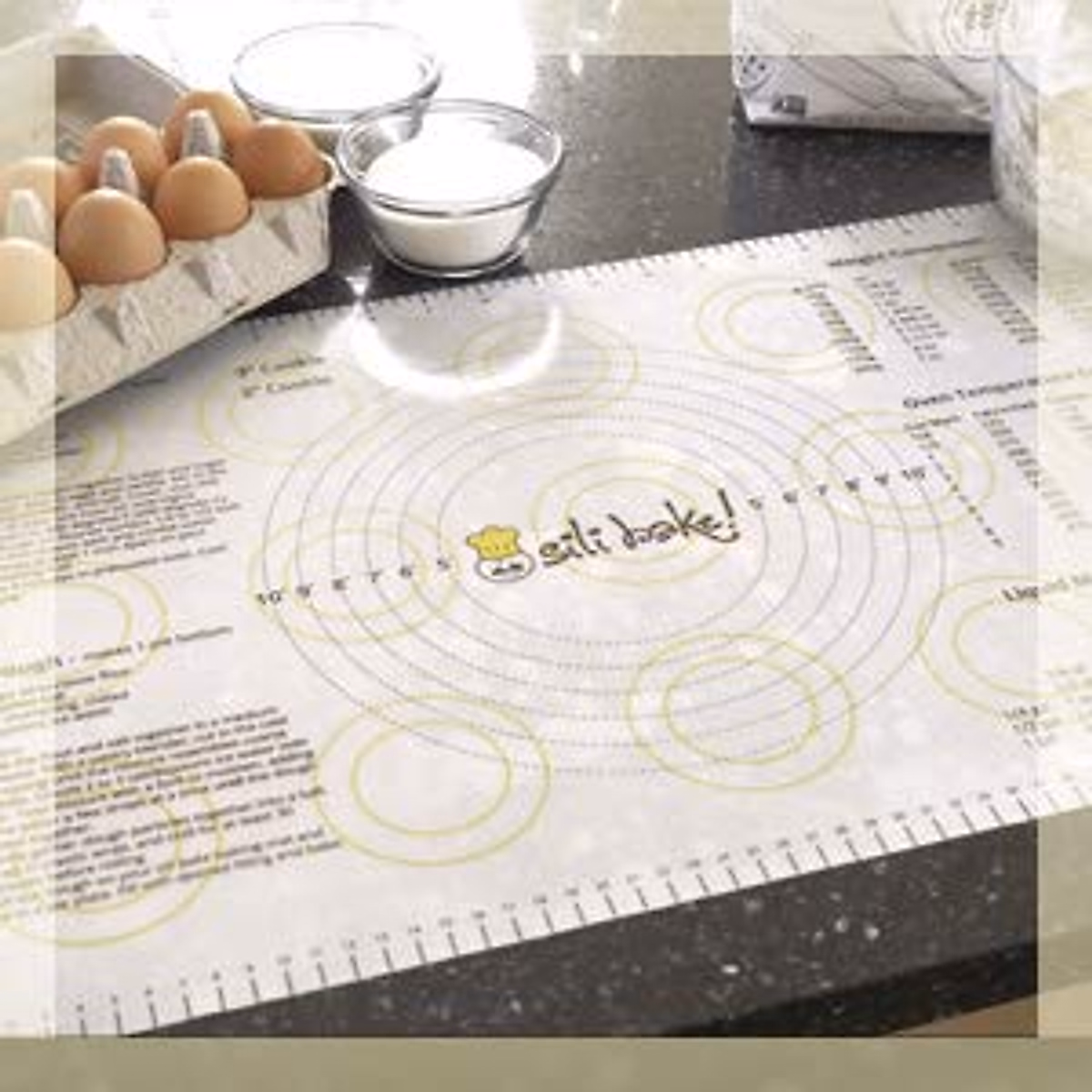 Sili Bake Silicone Pastry Mat with Measurements. Finally a Baking Mat That Actually Works. Designed in the USA. Extra Large 26” x 18”