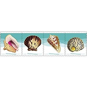 USPS Seashells Postcard Stamps, Roll of 100