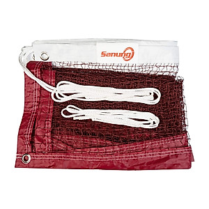 Sanung Portable Badminton Net, Standard Size Indoor Outdoor Polyester Badminton Net Replacement for Backyard Beach Garden, All Weather-proof and Wear-resistant, 20FT x 2.5FT