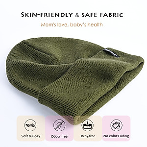 FURTALK Toddler Beanie Baby Boys Girls Beanies Kids Knit Winter Hats for 0-8 Years Green