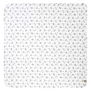 Trend Lab Safari Chevron Jumbo Deluxe Flannel Swaddle Blanket-Safari Animal Print, 100% Cotton Flannel, Gray, White, 48 in x 48 in