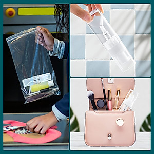 RAYNAG 2 Pack Foam Pump Bottles Foamer Bottle Mini Travel Size Soap Dispenser Mini Clear Bottles Plastic Pump Bottle, 50 ml/1.7 oz