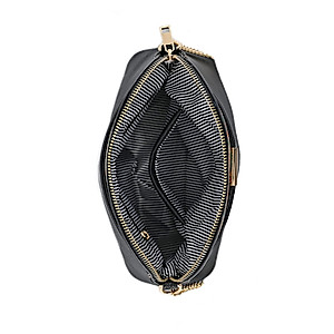 V+BENIE Paisley | Leopard Accent Small Dome Crossbody Bag with Chain Strap Small Purse Handbags for Women, Black