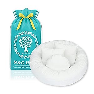 4PC Newborn Photo Props Baby Photography Basket Pictures Infant Posing Props, 1 Photo Donut, 3 Posing Pillows(Fits 0-3 Month)