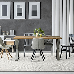 LUXE WEAVERS Geometric Swirl Cream 6x9 Area Rug - Cream