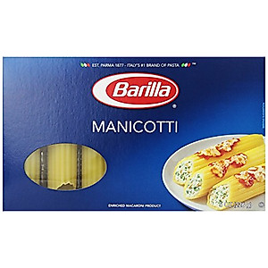 Barilla Pasta, Manicotti, 8 Ounce (Pack of 4)
