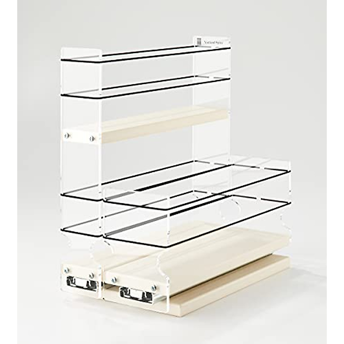 Vertical Spice - 23x2x11 DC - Spice Rack and Storage Organizer Drawer - Cabinet Mounted - Size: 5.75" Width x 10.75" Height x 10.6" Depth - Made In USA