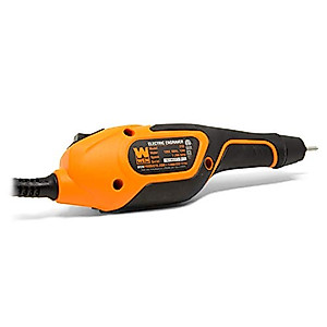 WEN 21D Variable-Depth Carbide-Tipped Engraver for Wood and Metal , Lightweight, Variable Speed, Compact, Orange