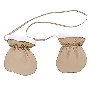 Bebone Newborn Baby Hooded Winter Puffer Snowsuit with Shoes and Gloves (9-12 Months, Brown-1)