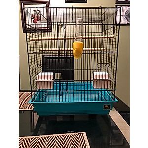 You & Me Square Top Parakeet Cage, 16.5" L X 11.8" W X 22" H