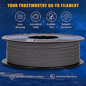 PLA+ 3D Printer Filament 1.75mm, SUNLU PLA Filament PRO, Dimensional Accuracy +/- 0.02 mm, 1 kg Spool, 1.75 PLA Plus, Grey+Blue