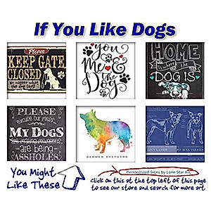 Dog Decor - Keep Gate Closed Dog - Metal Dog Signs for Home Decor - Use Indoor/Outdoor - Dog Sayings Funny Signs - Dog Mom Gifts for Women, Dog Home Decor Dog Lovers Gifts for Women