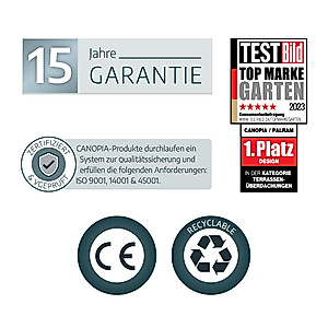 Palram - Canopia Stockholm Patio Cover 11’ x 12’ Gray/Gray Outdoor Canopy Awning for Patio, Waterproof Canopy, Patio Awning, Outside Canopy for Backyard, Outdoor Gazebo with 100% UV Protection